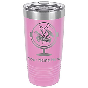 LaserGram 20oz Vacuum Insulated Tumbler Mug, Hair Stylist, Personalized Engraving Included (Light Purple)