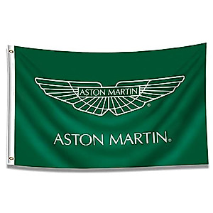 ENMOON Aston Martin Flag Banner Car Decor Flag F1 Racing Flag 3x5ft Vivid Color for Garage Car Fans Man Cave Decor