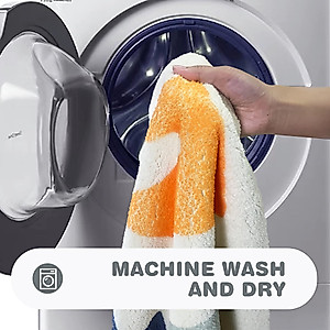 ABREEZE Play Mat, Faux Wool Kids Play Area Rugs 4' x 5.3' Non-Slip Childrens Carpet ABC Number Educational Learning & Game Decor Living Room Bedroom Playroom Nursery Best Shower Gift