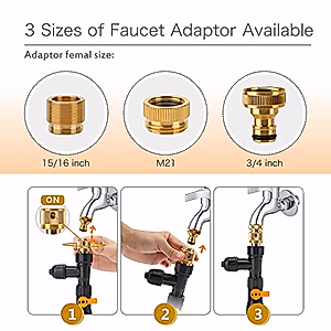 hygger Metal Aquarium Water Changer Replacement Parts, Faucet Nozzles Connectors (Metal)