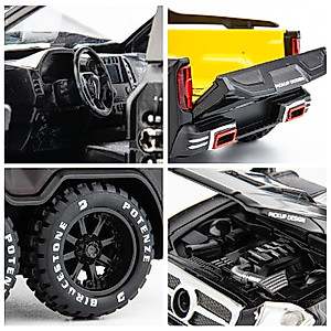 BDTCTK 1:28 Pickup X-Class Model Car, Diecast Zinc Alloy Pull Back Toy Car with Sound and Light for Kids Boy Girl Black