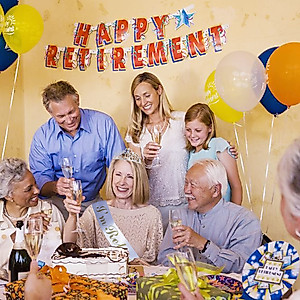 JunyRuny Retirement Gifts for Women, “I'm Retired” Sash & Tiara Kit, Happy Retirement Party Decorations, Retirement Crown