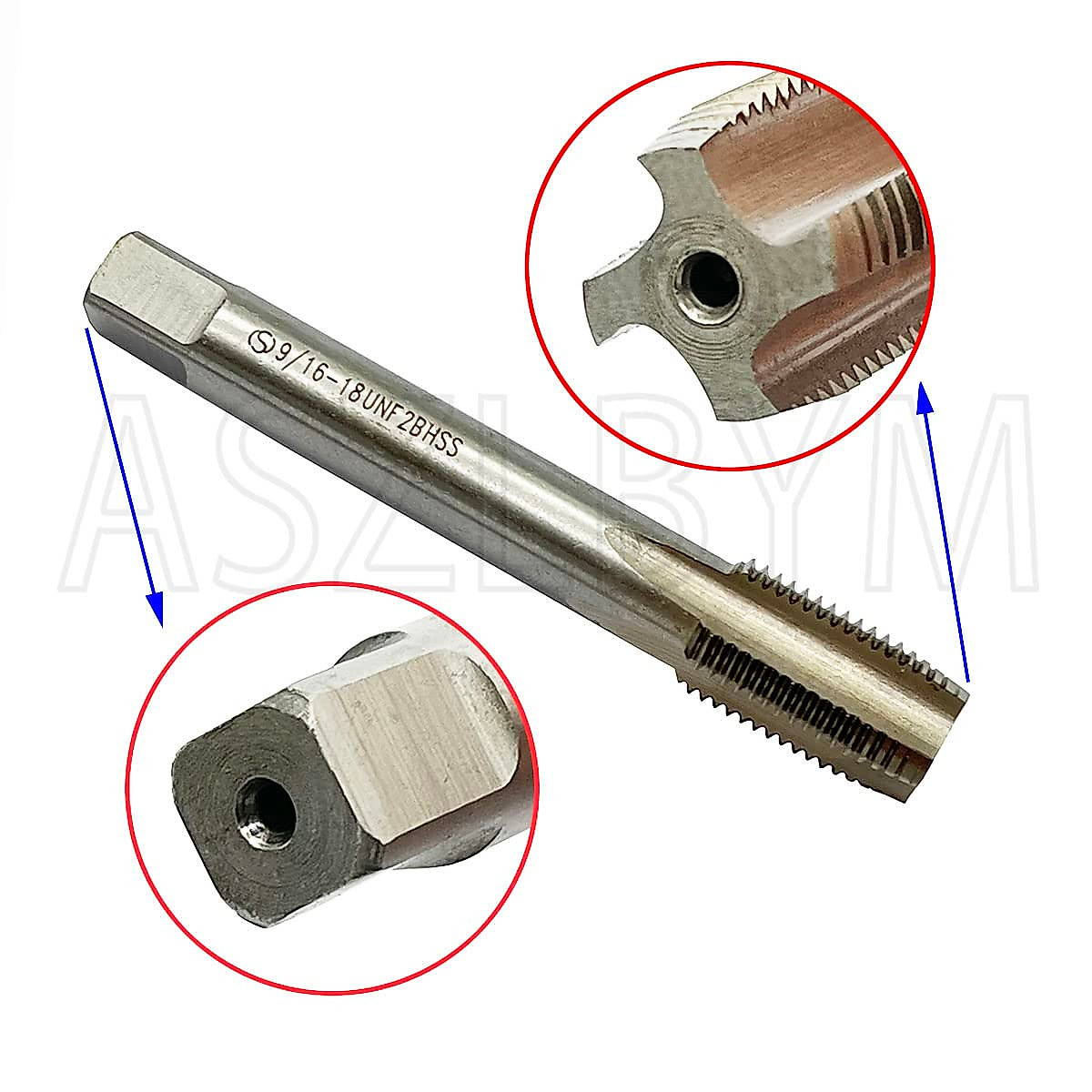 9/16-18 UNF Tap and Die Set 4 Flutes HSS Bottom Taper RIight Hand Thread Tap And Round Thread Die Set