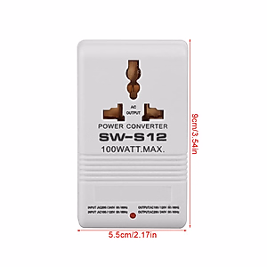 100W Power Converter AC110V/120V to 220V/240V Step-Up&Down Voltage Converter Travel Adapter Transformer