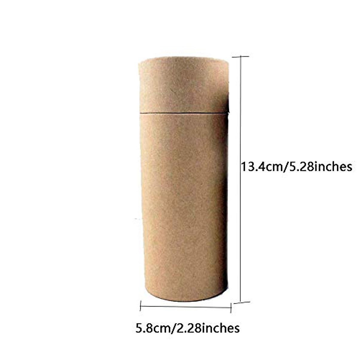 Empty Kraft Paper Jar Tube Cardboard Boxes,Essential Oil Bottle Packaging Box Gift Paper Tube Packing Box With Lid Round Paper Cardboard Boxes,5pcs (100ML)