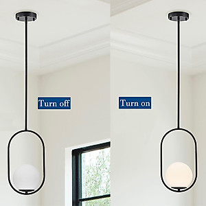 Black Pendant Light Fixtures Globe Pendant Lights Kitchen Island Modern Pendant Lighting Fixtures 1-Light