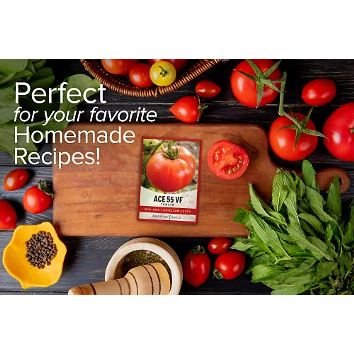 Ace 55 VF Tomato Seeds for Planting Heirloom Non-GMO Seeds for Home Garden Vegetables Makes a Great Gift for Gardening by Gardeners Basics