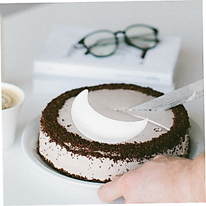 Abaodam Moon Cake Embryo Cake Decorating Turntable Fake Cake Model Multipurpose Tool Mutitool Polystyrene Cake Dummy Cake Dummies 4 Inch Multitools Crafts Foam Child Heart-Shaped White