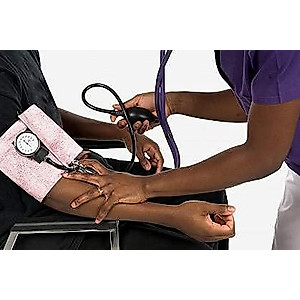 Pink Stethoscope Kit with 7.5" Nurse Scissors and Pupil Gauge Penlight - Ideal Gift for EMT, Nurse, Medical Student, Paramedic and First Responders