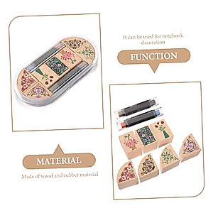 8 Pcs Lace Stamp Set Flower Stamps Flower Decoration for Scrapbook Children's DIY Supplies Classical Lace Stamps Scrapbooking DIY Stamp Stamps for Scrapbook Decor