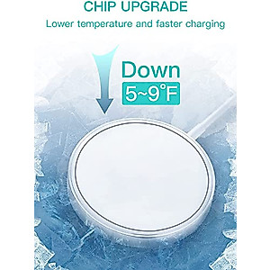 Apple MagSafe Charger - MFi/Qi Certified Wireless Charger with Fast Charging Capability,Type C Wall Charger Pad Compatible with iPhone 14/13/12/AirPods Pro 2 and Android Phone - Lightweight and Thin
