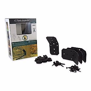 OZCO Ironwood 4" Flush Inside 45° Angle Bracket (4-PK)