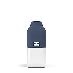 monbento - Small Water Bottle MB Positive S Infinity 11 Oz - Small Leakproof Water Bottle to Slip into a Handbag - BPA Free - Food Grade Safe - Blue