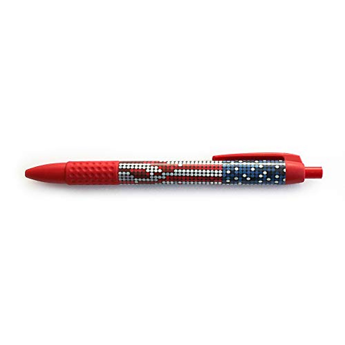 Patriotic Themed Ballpoint Pens with Grip - 6 Pack (Made in USA)