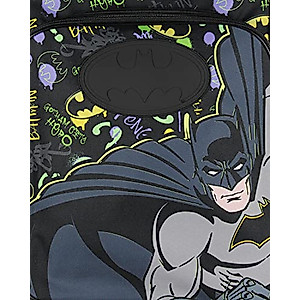 Bioworld DC Comics Batman Backpack Gotham City Superhero Rubber Bat Symbol Kids School Travel Backpack