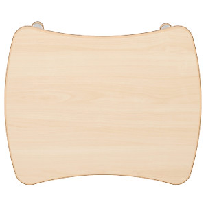 EMMA + OLIVER 21.875" W x 26.625" L Natural Plastic Adjustable Activity Table-School Table for 4