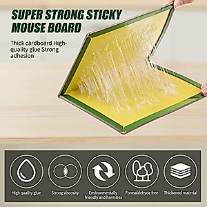 25 Pcs Mouse Traps Mouse Glue Traps with Enhanced Stickiness Sticky Traps for Mice and Rats Sticky Pads Mouse Glue Boards Pest Control Traps for House Indoor Outdoor Easy to Set (10.4'' x 7.4'')