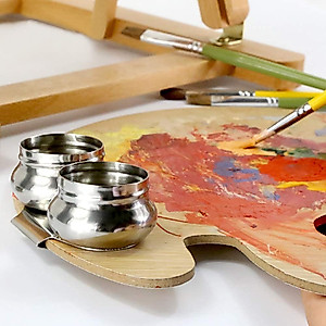 MyLifeUNIT Paint Brush Washer (Large) and Double Dipper Palette Cup Bundle