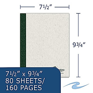 ROARING SPRING Recycled Composition Book, 9 3/4" x 7 1/2" (77270), Gray Kraft, Single Notebook, (ROA77270)