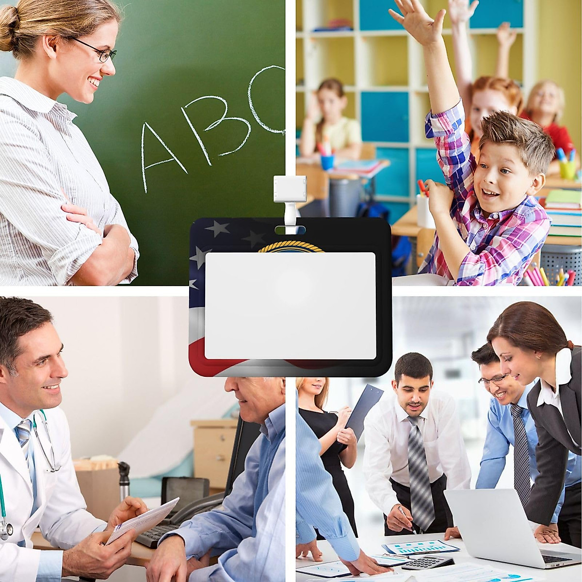 US Bureau of Alcohol Tobacco and Firearms ATF Versatile Premium Horizontal ID Card Badge Holder with Lanyard - Durable, Stylish, and Ideal for All Occasions