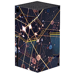 PlayVital Galaxy Geometric Custom Vinyl Skins for Xbox Series X, Wrap Decal Cover Stickers for Xbox Series X Console Controller