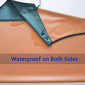 Lchkrep Waterproof Rubber Vinyl Apron Adjustable -43"x29" - Stay Dry - Ultra Lightweight Industrial Long Aprons for Dishwashing Work Butcher Cleaning Fish (BLACK-1 PACK)