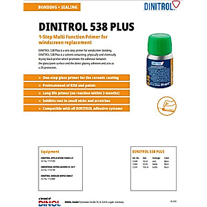 DINITROL 538 PLUS black 30ml Glass and Pinchweld Primer Bottle with Daubers