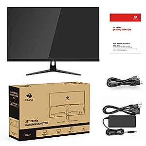 Z-Edge 24.5" Gaming Monitor, Z-Edge UG25I FHD 1920x1080 240Hz Gaming Monitor, 1ms Frameless LED, AMD Freesync Premium Display Port HDMI Built-in Speakers
