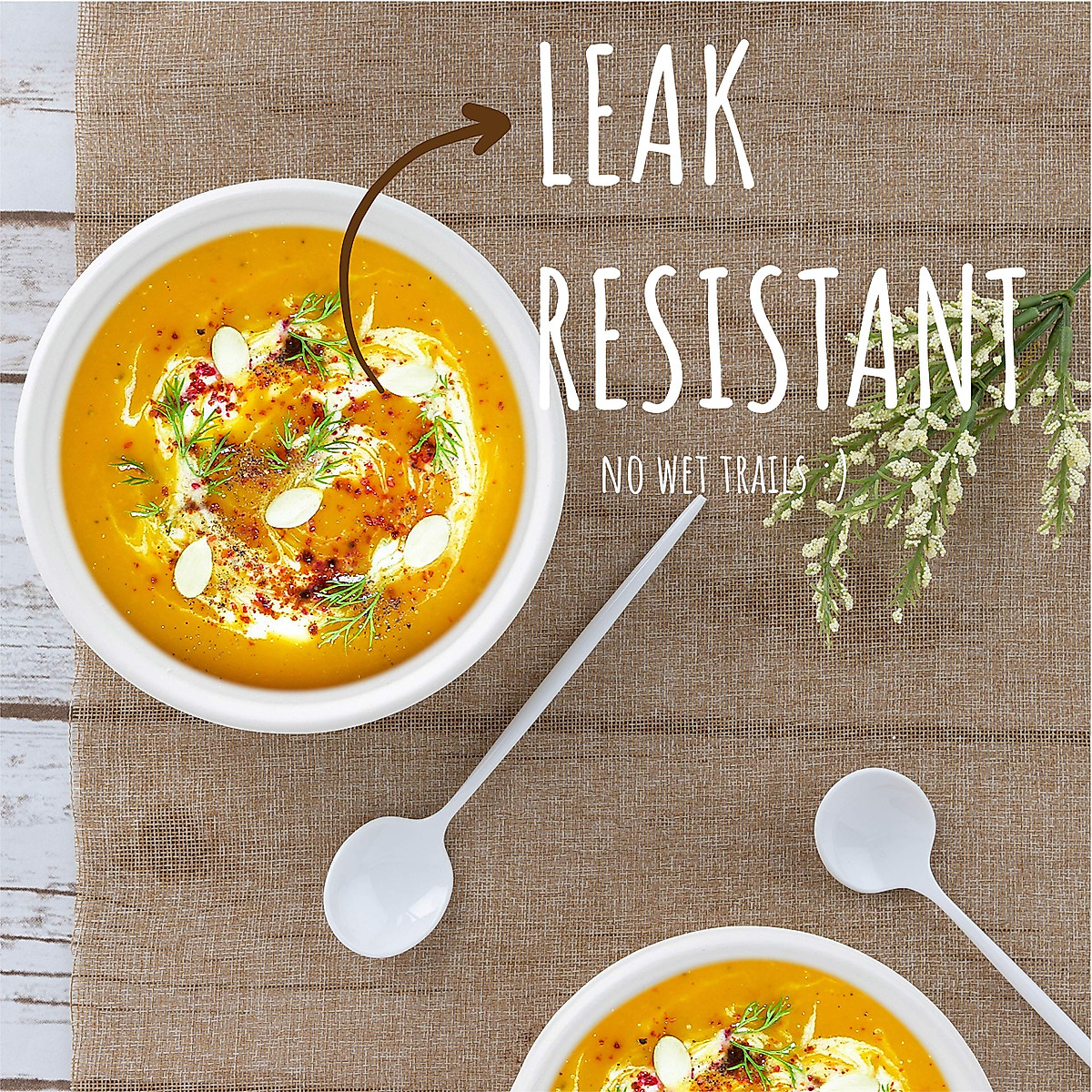 brheez 16 Ounce Disposable Bowls Paper Bowls Alternative Compostable Bowls Heavy Duty [Pack of 60] Eco-Friendly 100% Natural Sugarcane Bagasse Fiber Biodegradable