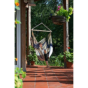 LA SIESTA Domingo Sea Salt - Weather-Resistant Outdoor Hammock Chair with CasaMount Suspension Kit Size King