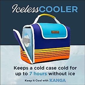 Kanga Insulated Cooler Bag - Soft Cooler Bag - 24 Pack Beer and Seltzer Drink Cooler - Insulated and Durability Tested - Kanga Kase Mate Cooler - Retro
