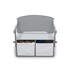 Delta Children MySize Kids Convertible Activity Bench - Greenguard Gold Certified, Grey