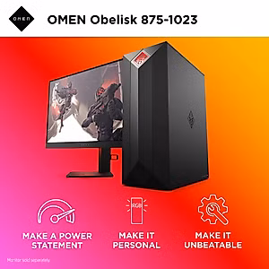 Omen by HP Obelisk Gaming Desktop Computer, 9th Generation Intel Core i9-9900K Processor, NVIDIA GeForce RTX 2080 SUPER 8 GB, HyperX 32 GB RAM, 1 TB SSD, VR Ready, Windows 10 Home (875-1023, Black)