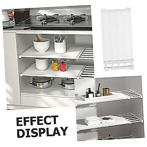 Cabilock Dressing Table Shelf Organizer for Home Retractable Rack Shelf Clothes Closet Portable Shelves Partition Plate Cabinet Storage Rack Clothing Wardrobe Rack Splitter