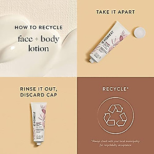 The Honest Company Hydrating Face + Body Lotion | Fast Absorbing, Naturally Derived, Hypoallergenic | Sweet Almond Nourish, 8.5 fl oz