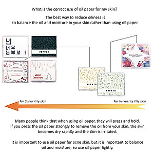 [varuza] Biodegradation Natural Hemp Face Oil Blotting Paper with Mirror Case and Refills