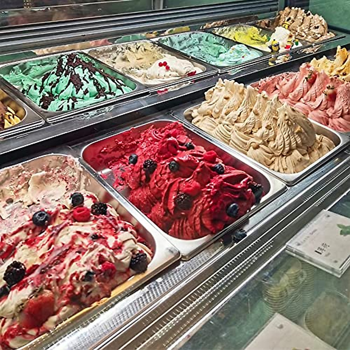 MNSSRN Commercial Ice Cream Machine, Hard Ice Cream Machine Cone Machine Ice Cream Machine, Commercial Fully Automatic Desktop Ice Cream Machine