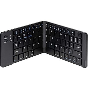 HP E14 FHD (1920 x 1080) Portable Travel Monitor Bundle with USB Type-C, Black Matte Bluetooth Folding Wireless Keyboard, and Black Pebble M355 Bluetooth Wireless Mouse