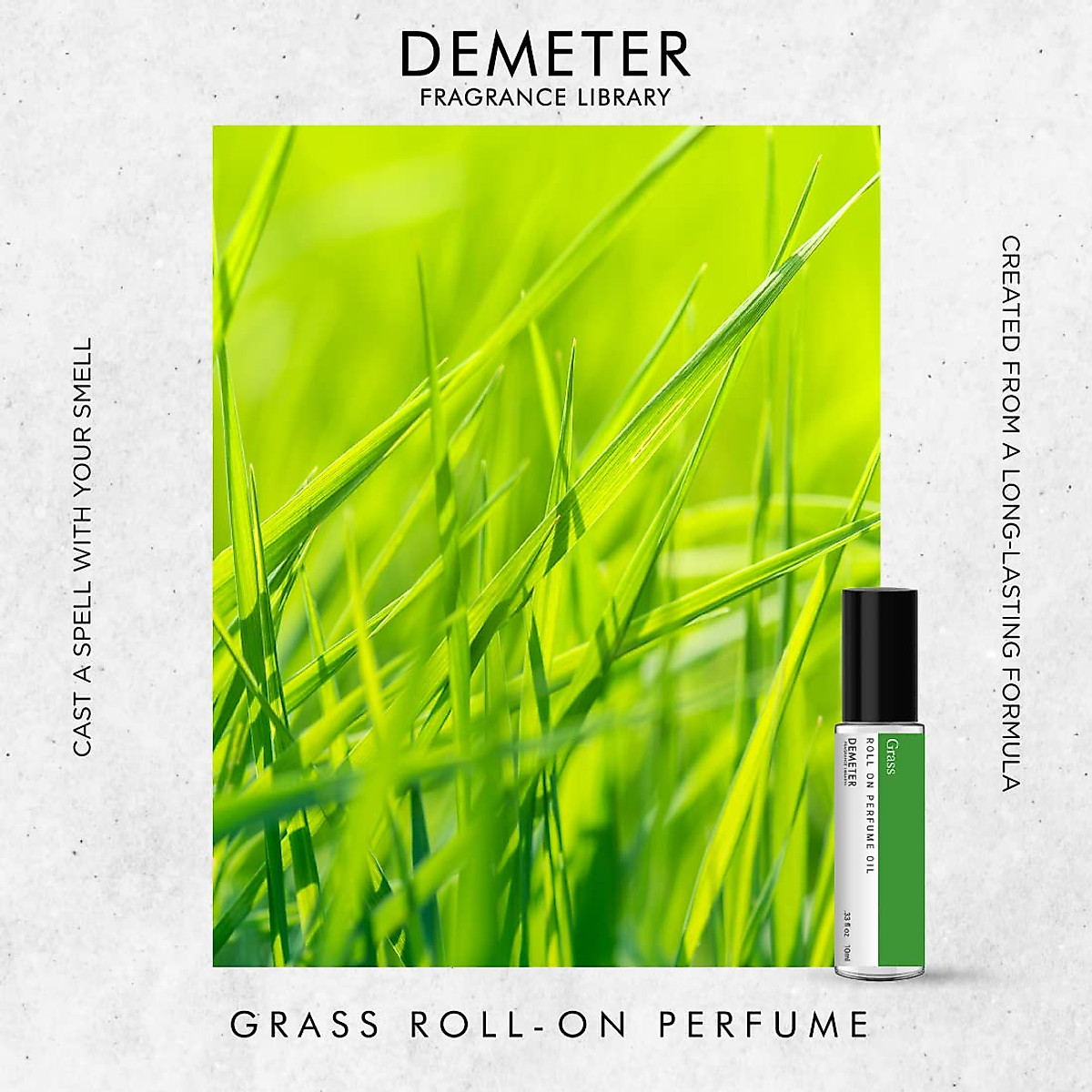 DEMETER Grass Roll On Perfume Oil, 0.33 Oz, Long-Lasting
