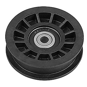 Fourtry 194327 Flat Idler Pulley Fit for Craftsman Riding Mower - Flat Pulley Fit for HU Ariens Poulan Craftsman YT4000 YS4500 Lawn Tractor with 42" 54" Deck, Replace 532194327 280-6630