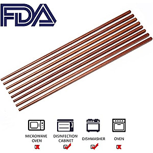 Donxote Cooking Chopsticks, Extra Long Wooden Kitchen Frying Chopstick 16.5 Inches - Brown(6-Pairs)