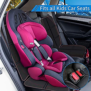 Car Seat Protector, XL Thickest Padding Auto Car Seat Protectors for Child Baby Car Seat with Storage Pockets, Vehicle Dog Cover Pad for SUV, Sedan, Truck, Leather and Fabric Car Seat, 2 Pack