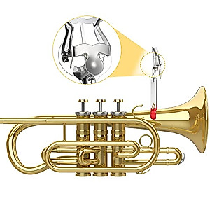 Yeshone Trumpet Lyre Instrument Accessories Sheet Music Clip Silver Trumpet Marching Music Clip for Instruments 14 x 5.2 cm