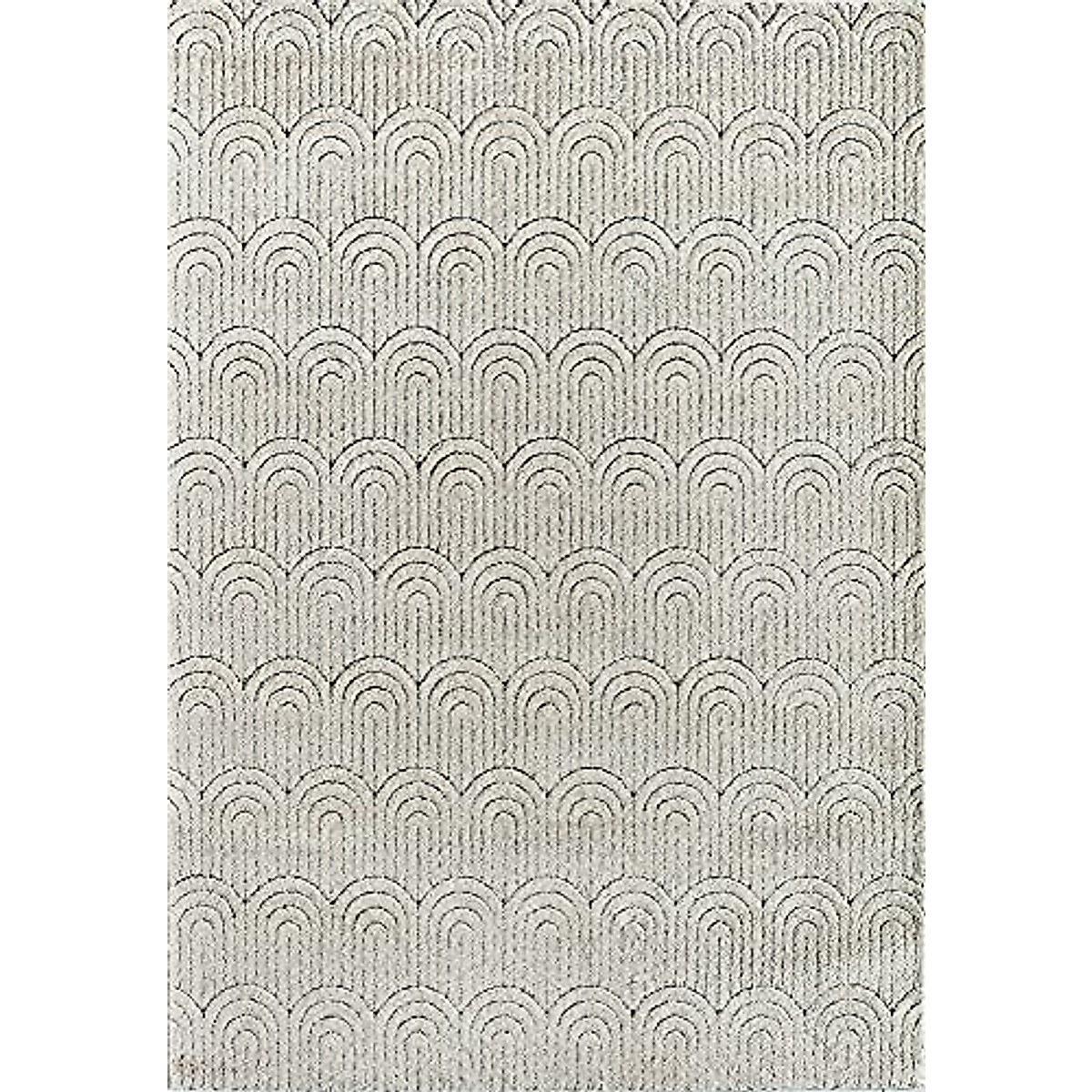 CosmoLiving by Cosmopolitan Chanai CN40A Sandstone Geometric Contemporary Area Rug, 6'0"x9'0"