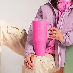 HydroJug Pink Sugar 32oz Traveler + Replacement Straws