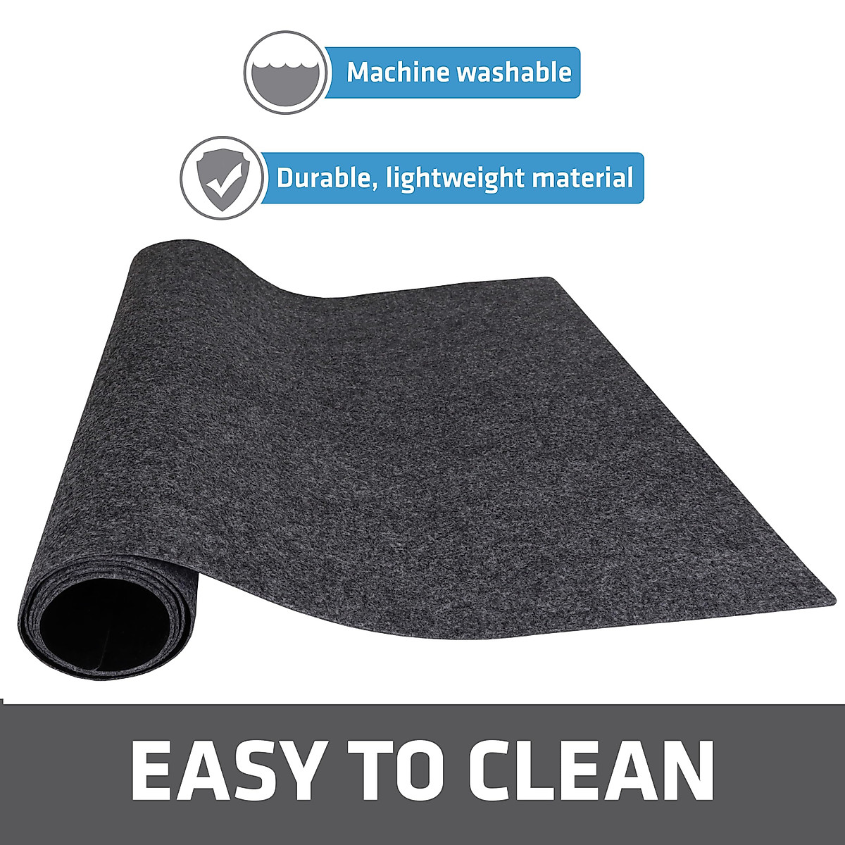 Drymate Under Sink Mat, Waterproof Cabinet Protection Mats for Kitchen & Bathroom, Absorbent Shelf Liners, Slip-Resistant, Non-Adhesive, Machine Washable, Durable (USA Made)(24”x29”)(Charcoal)