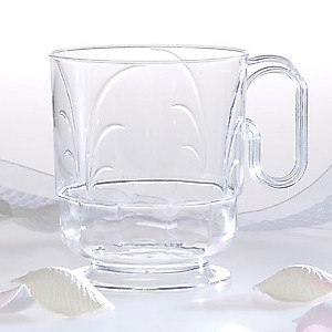 Lillian Signature Collection 40 Count Elegance Coffee Mug, 8-Ounce, Clear