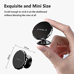 CAFELE Magnetic Phone Holder for Car [Aviation-Grade Alloy] Car Phone Holder Magnet Car Mount 360° Rotatable Universal Dashboard Phone Mount Stand Fit for iPhone Samsung Google Pixel Smartphones