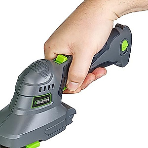 Genesis Cordless Grass Shear & Shrubbery Trimmer - 2 in 1 Handheld Hedge Trimmer 8V 2000mAh Electric Grass Trimmer Hedge Shears/Grass Cutter, Rechargeable Battery, and Charger (GLGT08B)