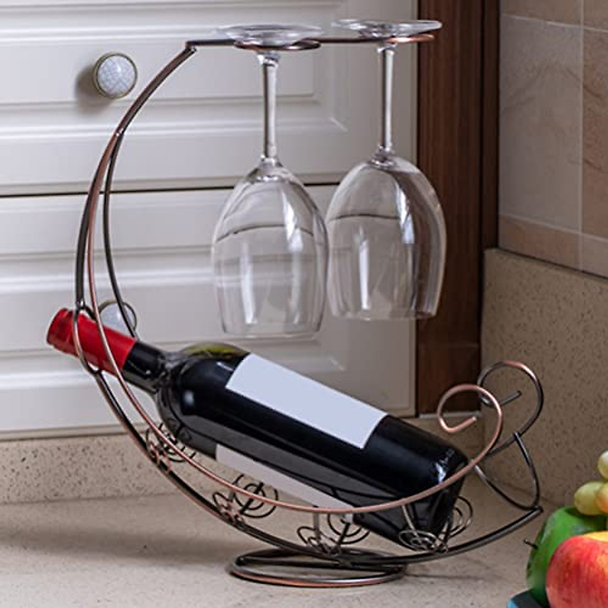 Cabilock Wine Bottle Rack Countertop Rack Glasses Rack Pirate Ship Bottle Holder Storage Shelf Beer Soda Can Dispenser for Home Party Bar Bottle Holders Ornament Display Stand Ornament Display Stand